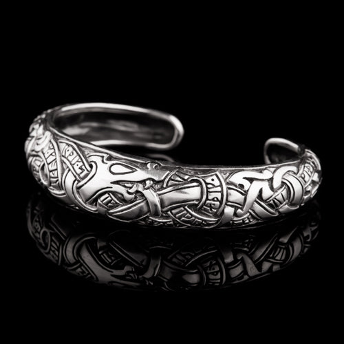 Viking Dragon Armring With Runes Ringerike style with runes of ...